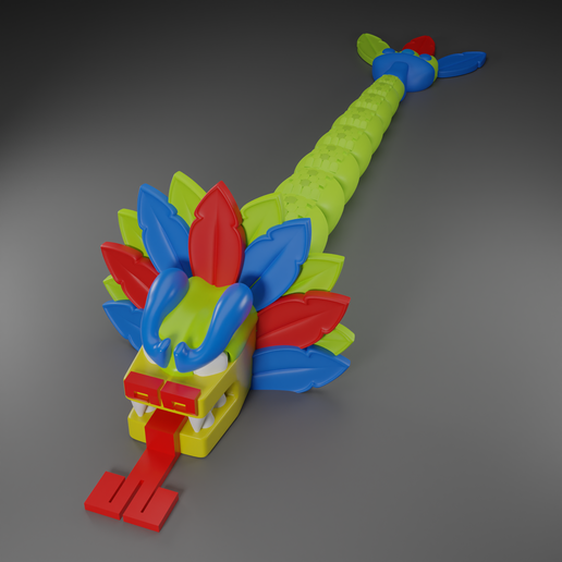 🐉 DRAGON AZTECA・ STL File for 3D printing・Cults