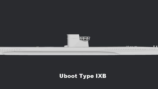 🏗 U-Boat Type IXB Waterline・Free 3D File for ・Cults