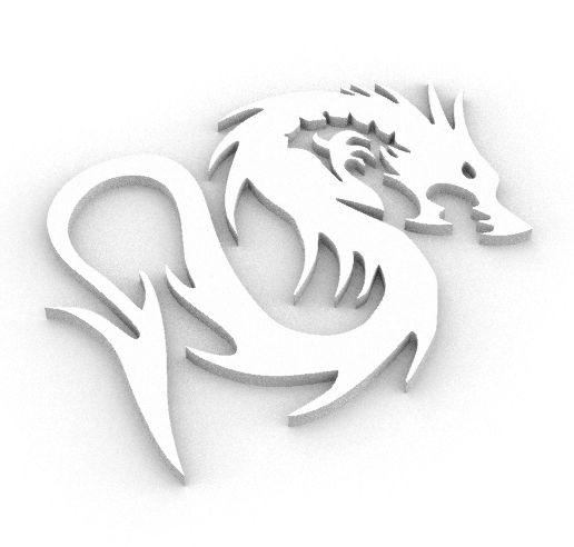 🐉 DRAGON 2D・ STL File for ・Cults