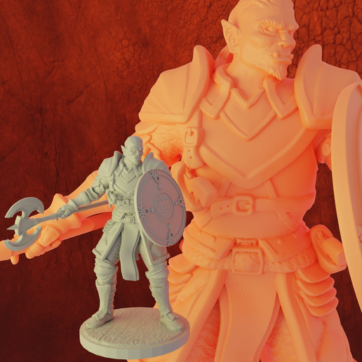 🎲 Semi-orc D&D ( Subclass: Warrior + Artificer )・Free 3D File for ・Cults