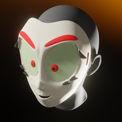 🎭 Melancholy Hill Mask - Gaslight District・ STL File for 3D printing・Cults