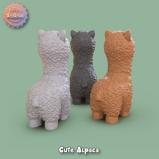 🚜 Cute Alpaca・ 3D File for 3D printing・Cults