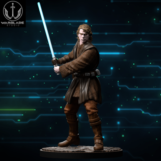 ⭐ star wars shatterpoint anakin presupported included・ STL File for 3D ...