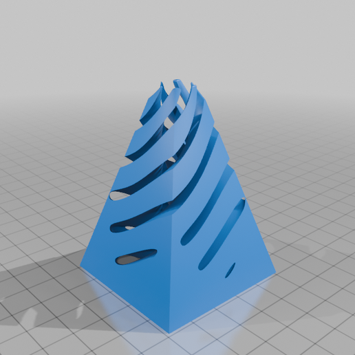 3D file Spiral Passthrough Fidget - Square Pyramid 👌 ・Template to ...