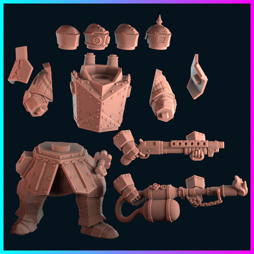 🎲 The Hollow War - Machine Knight・ STL File for 3D printing・Cults