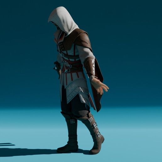 STL file Ezio Auditore Low Poly 👾 (OBJ)・3D printing design to download ...