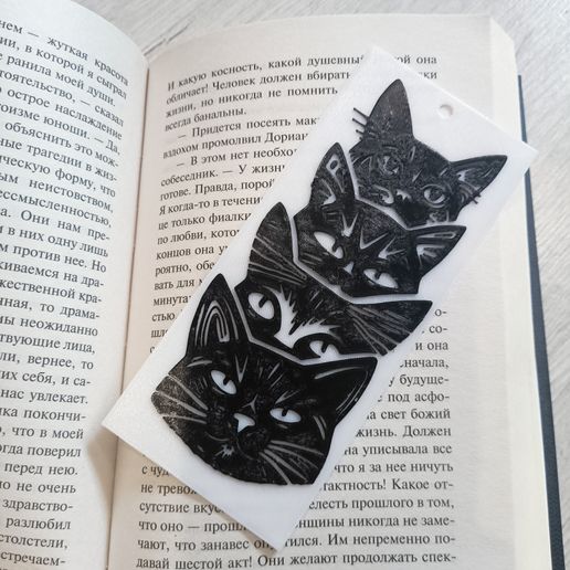 🔖 Bookmarks with cats・Free STL File for 3D printing・Cults