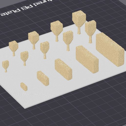 Archivo STL gratis Architectural Trees Basic Pack #3 - Rectangular shape 🌳 (3MF)・Diseño por ...