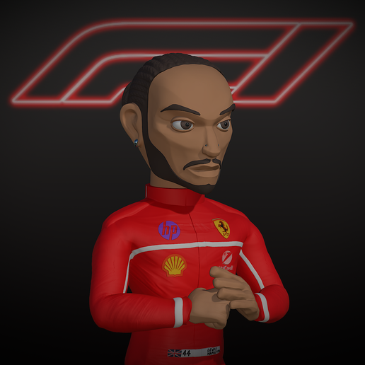 Archivo STL Lewis Hamilton F1 2025 - Ferrari Suit 👾 ・Diseño imprimible ...