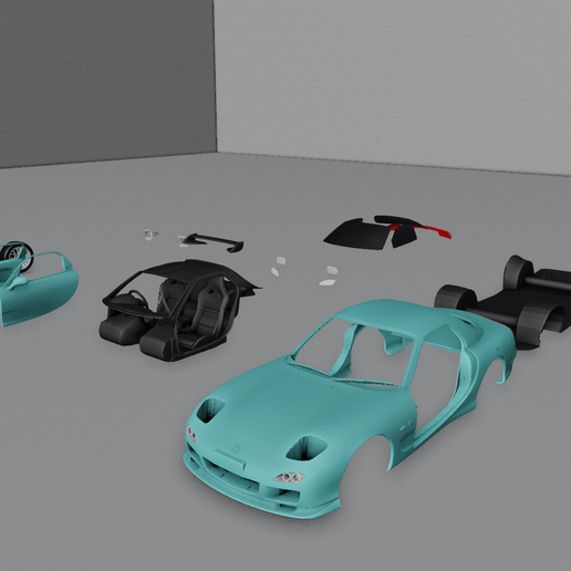 🚗 Mazda RX7・ STL File for 3D printing・Cults