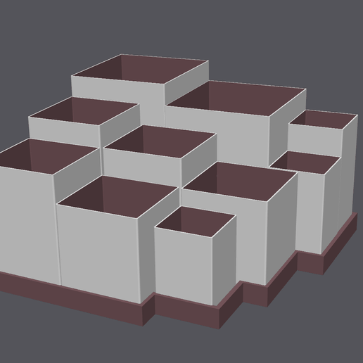 🌿 Modular Succulent Cubic Plant Pot・Free 3MF File for 3D printing・Cults