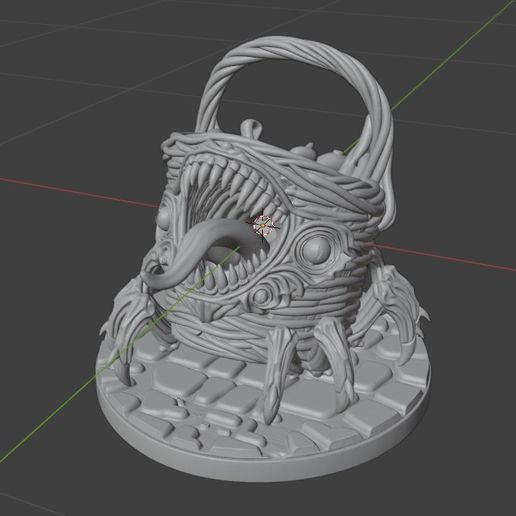 🧺 dnd wicker basket mimic・ STL File for 3D printing・Cults
