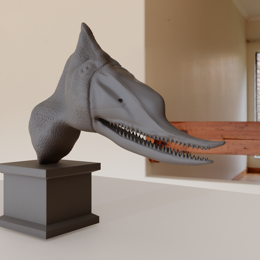 STL file pterodactyl dinosaur head bust 🦖 ・3D printer design to ...
