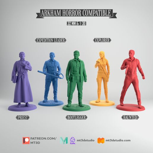STL file Investigator Pack 04 - Arkham Horror compatible ⛪️ ・3D print ...