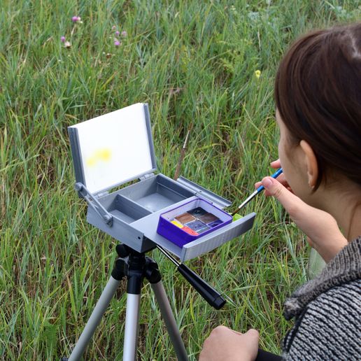 🎨 Pocket mini easel (sketchbook) for traveling・ STL File for 3D ...