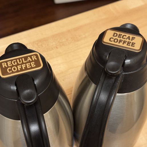 Free STL file Carafe labels ☕ ・3D printer design to download・Cults