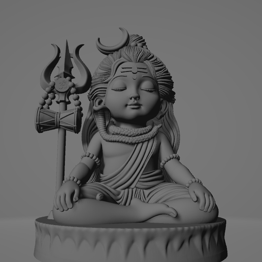 📁 Lord Shiva Meditation Pose High Detail STL File | Mahadev STL ...