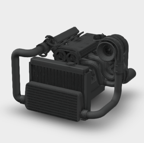 🏠 Opel C20xe 2.0L Turbo Intercooler engine・ 3D File for 3D printing・Cults