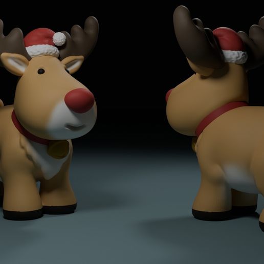 Free STL file Rudolph The Reindeer 🎨 ・Design to download and 3D print・Cults