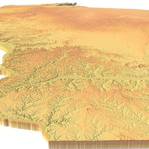 🗺️ Wisconsin Topographic Map – 3D Model for 3D Printing & CNC Carving ...