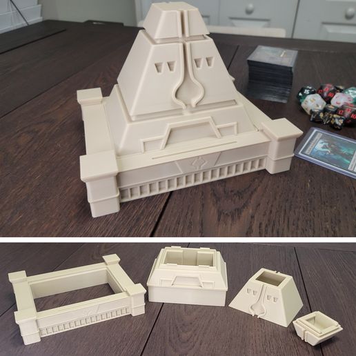 📦 Pyramid Deck Box and Dice Storage for MTG Commander / EDH・ STL File ...