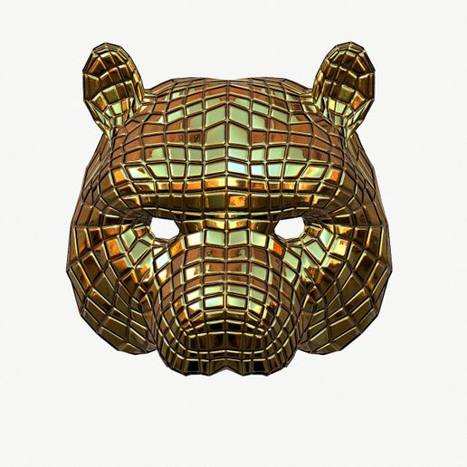 geometric bear mask