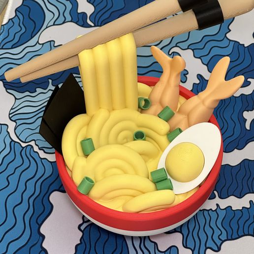 🍜 Ramen Noodles Bowl Secret Tray・ 3D File for ・Cults