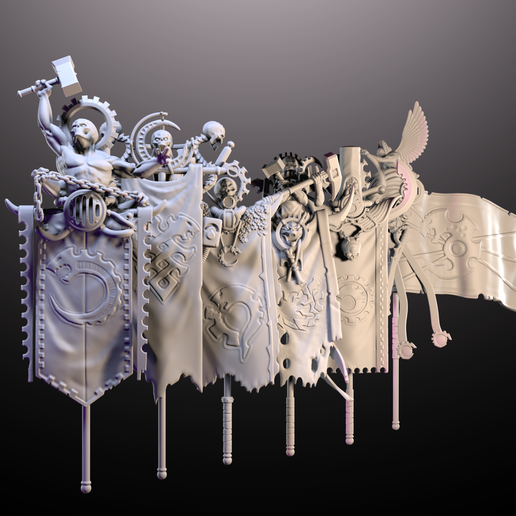 👽 Cultist Bits and Banners・ 3D File for 3D printing・Cults