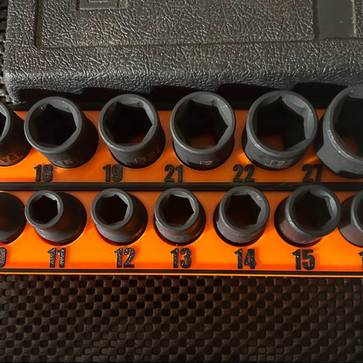 🧰 Harbor Freight 1/2" Drive 13 Piece Metric Impact Socket Gridfinity ...