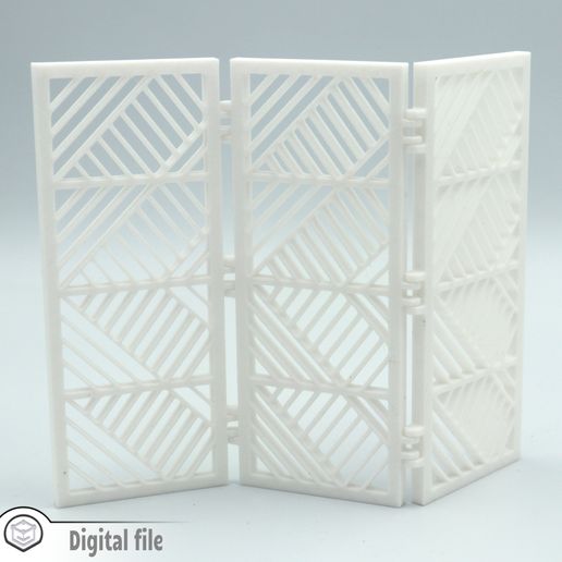 🏘️ 1:12 miniature Room divider Diagonal lines, print-in-place・ 3D File ...