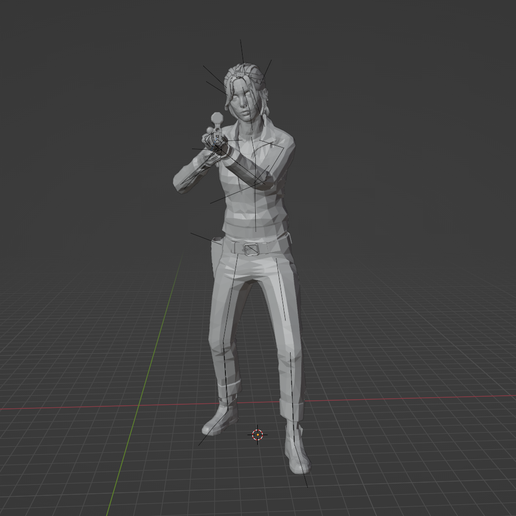 🎲 L4D Zoey Low-Poly Rigged・Free STL File for 3D printing・Cults