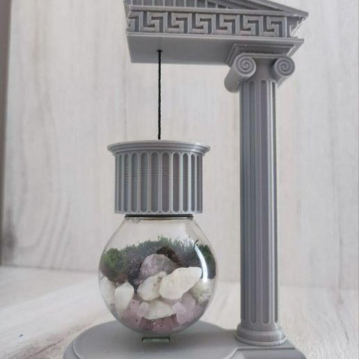 🏛️ Ruined greek temple - desk terrarium・Free 3D File for ・Cults
