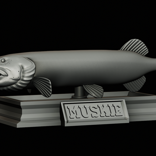 🐠 fish pike muskellunge muskie / Esox masquinongy open mouth statue ...