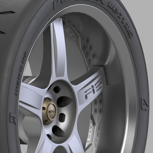 🚗 1/24 19x9.5 IMPUL RS wheels・ 3D File for 3D printing・Cults