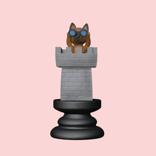 🐕 Dog Chess Pieces・ 3D File for ・Cults