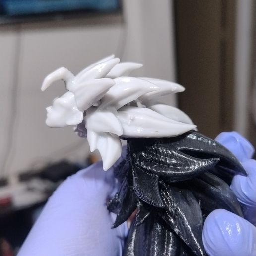 💇 Sh figuarts Goku SSJ3 Head with hair articulated・ STL File for 3D ...