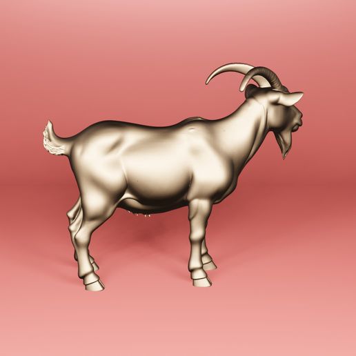 STL file Grazing Goat STL – Realistic Eating Pose Farm 3D Print Model 🐐 ...