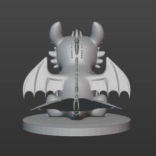 STL file Toothless Chibi 🐉 ・3D print design to download・Cults