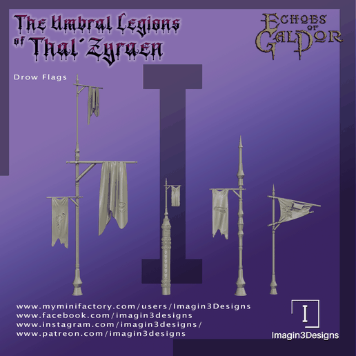 3D file Drow Flags 🎲 ・3D printer design to download・Cults