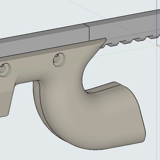 🎭 P90 Grip Remix・Free 3D File for ・Cults