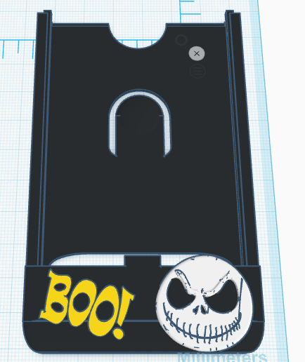 💀 Boo Skeleton badge holder add on・ STL File for 3D printing・Cults