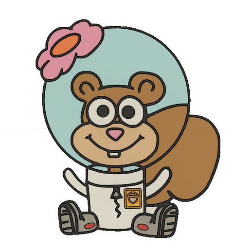 STL file SpongeBob SquarePants - Sandy Baby Cheeks 👶 ・3D printer model ...