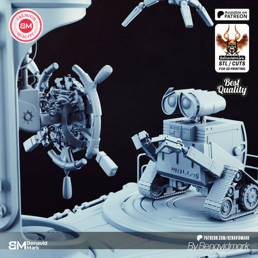 👾 WALL-E STL / 3d Wall E / 3d print WALL-E / Wall E STL Statue.・ 3D File for 3D printing・Cults
