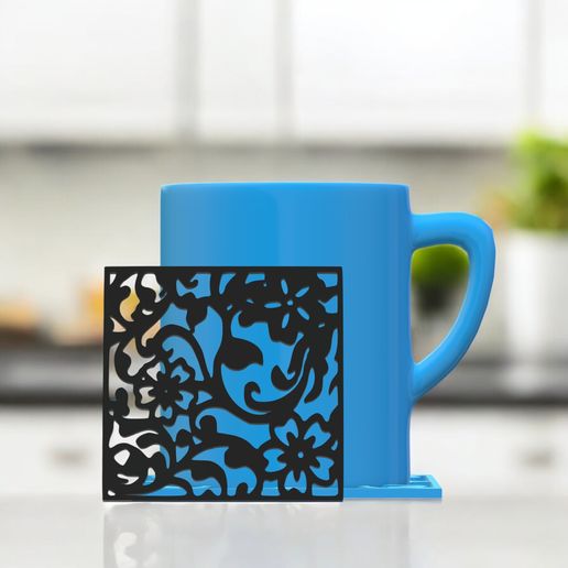 OBJ file Coasters Stylish and Functional, Tea, Coffee, Alcohol 🫖 ・3D ...