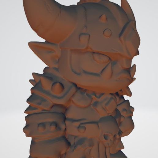 STL file chibi DND mini Orc brute ♟ ・3D print model to download・Cults