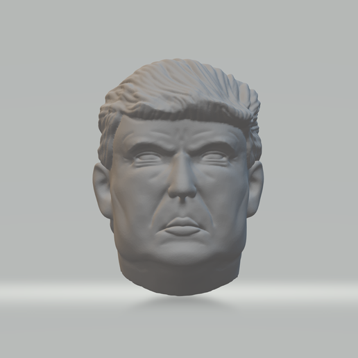 🍊 Donald Trump Head 3D Model 3D print model・ STL File for ・Cults