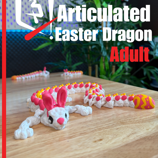 🐉 Articulated Easter Dragon- Adult・Free STL File for 3D printing・Cults