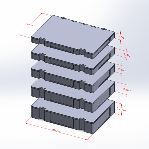📦 10 piece assortment box pack - Layout 2x4・ 3D File for 3D printing・Cults
