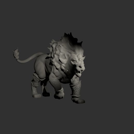 fire lion animation