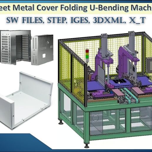 🛠️ Sheet Metal Cover Folding U-Bending Machine 3D CAD Model・ 3D File ...
